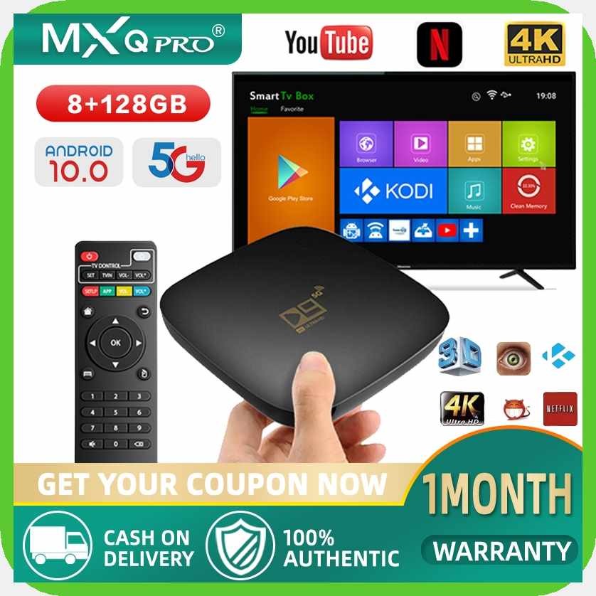 D9 mxq pro tv box 4k 5g 8gb 128gb android smart digibox tv box for tv ...