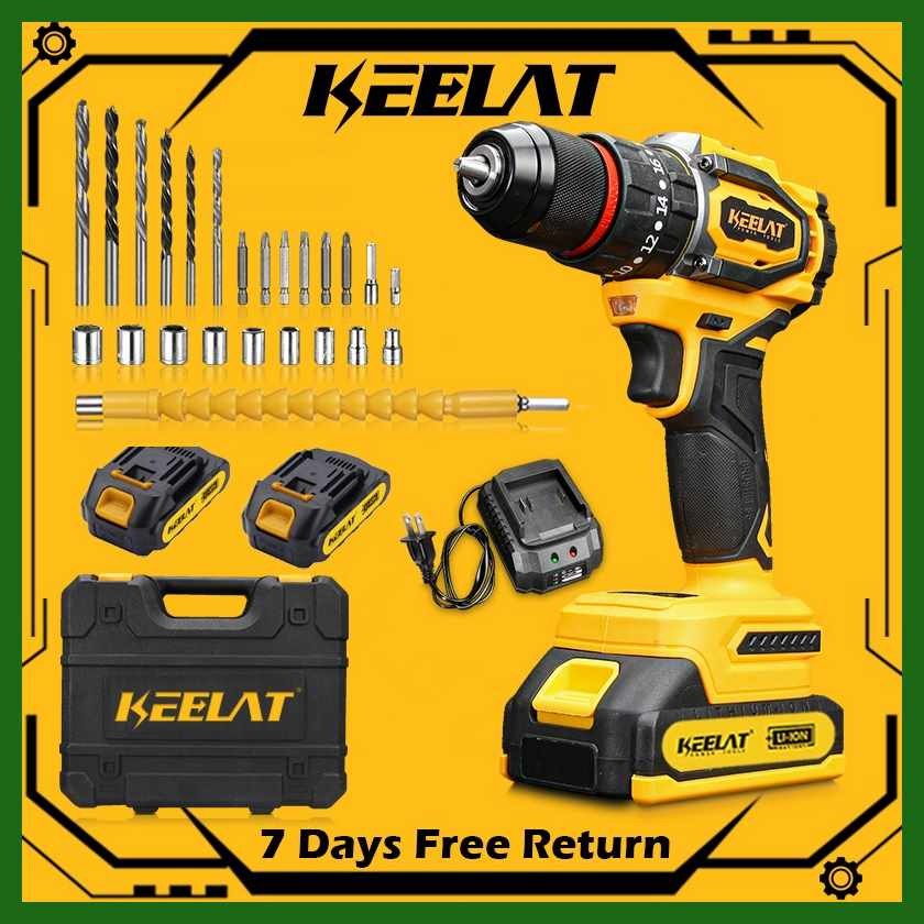 KEELAT KCD011 20V 45N Cordless Drill Screwdriver Hand Drill Brushless ...