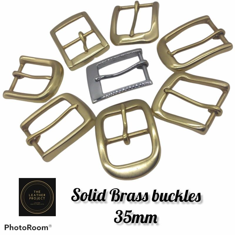 The Leather Project 35mm 1.4 Inch Solid Brass Buckle Belt Buckle Heavy ...
