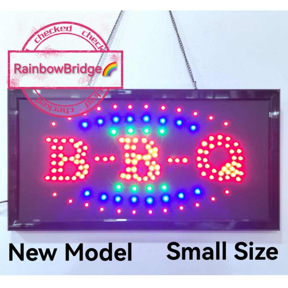 BBQ@kN:-)HO@RAINBOW;W&BRIDGE`a&LED`k&SIGNAGE`n&(New-Small)`g&SIZE:W48cm ...