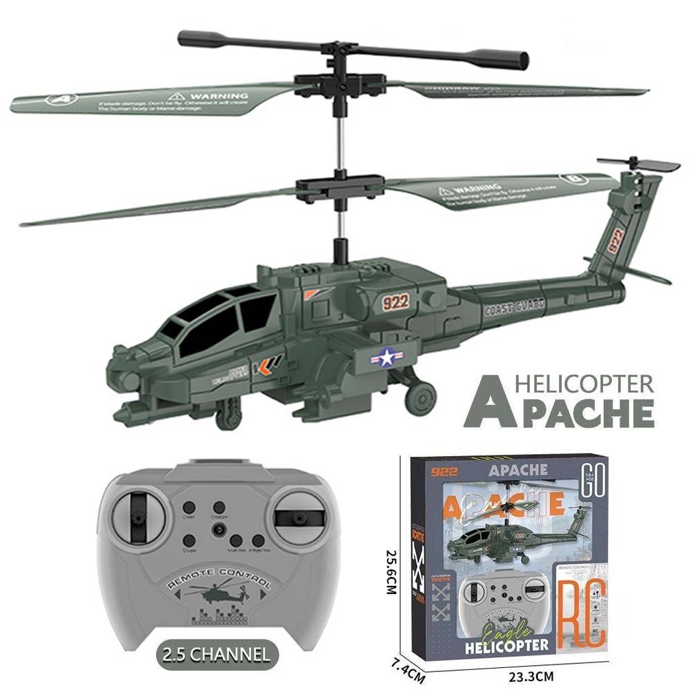 RC Apache Helicopter Plan Remote Control Flying Toy Airplane With ...