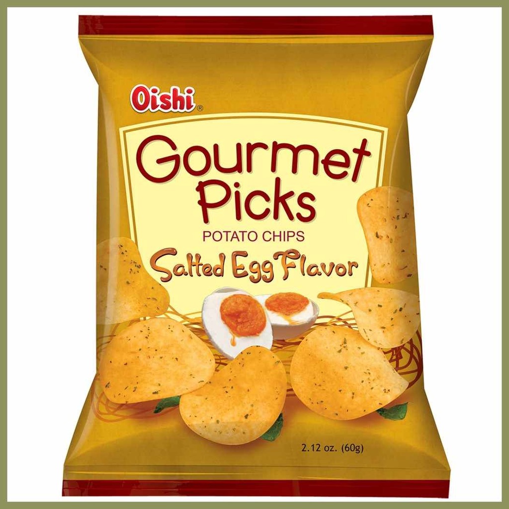 Oishi$dS)Gourmet{c&Picks@v+Potato v+C+p+Y+D+Chips Salted Egg 60g ...