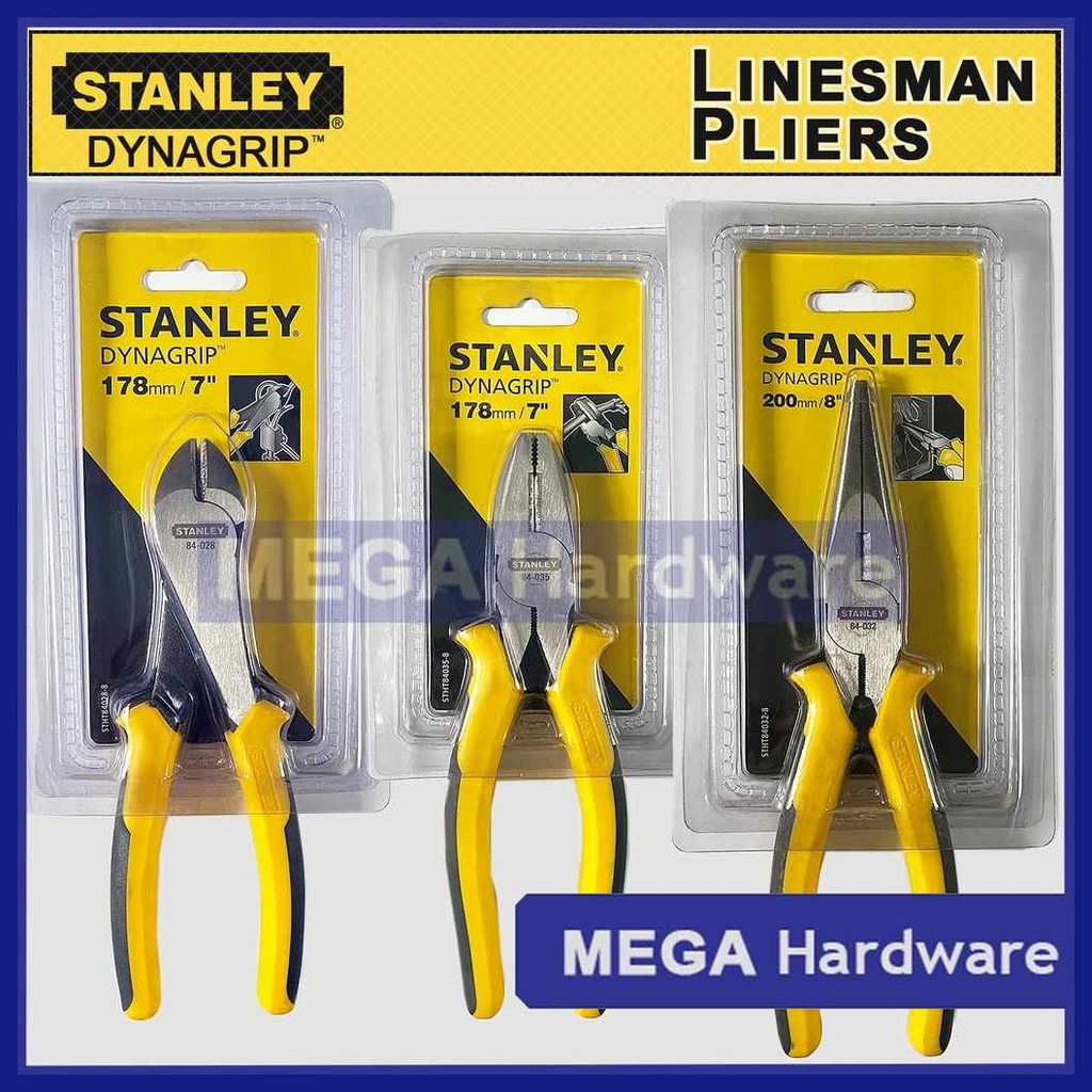 STANLEY Combination Pliers Cutters Dynagrip / Diagonal Cutting / Long ...