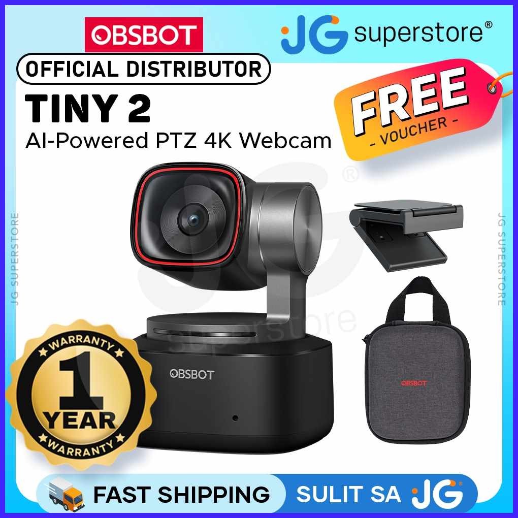 Obsbot Tiny 2 4K AI-Powered PTZ Webcam with USB Type C - Support ...