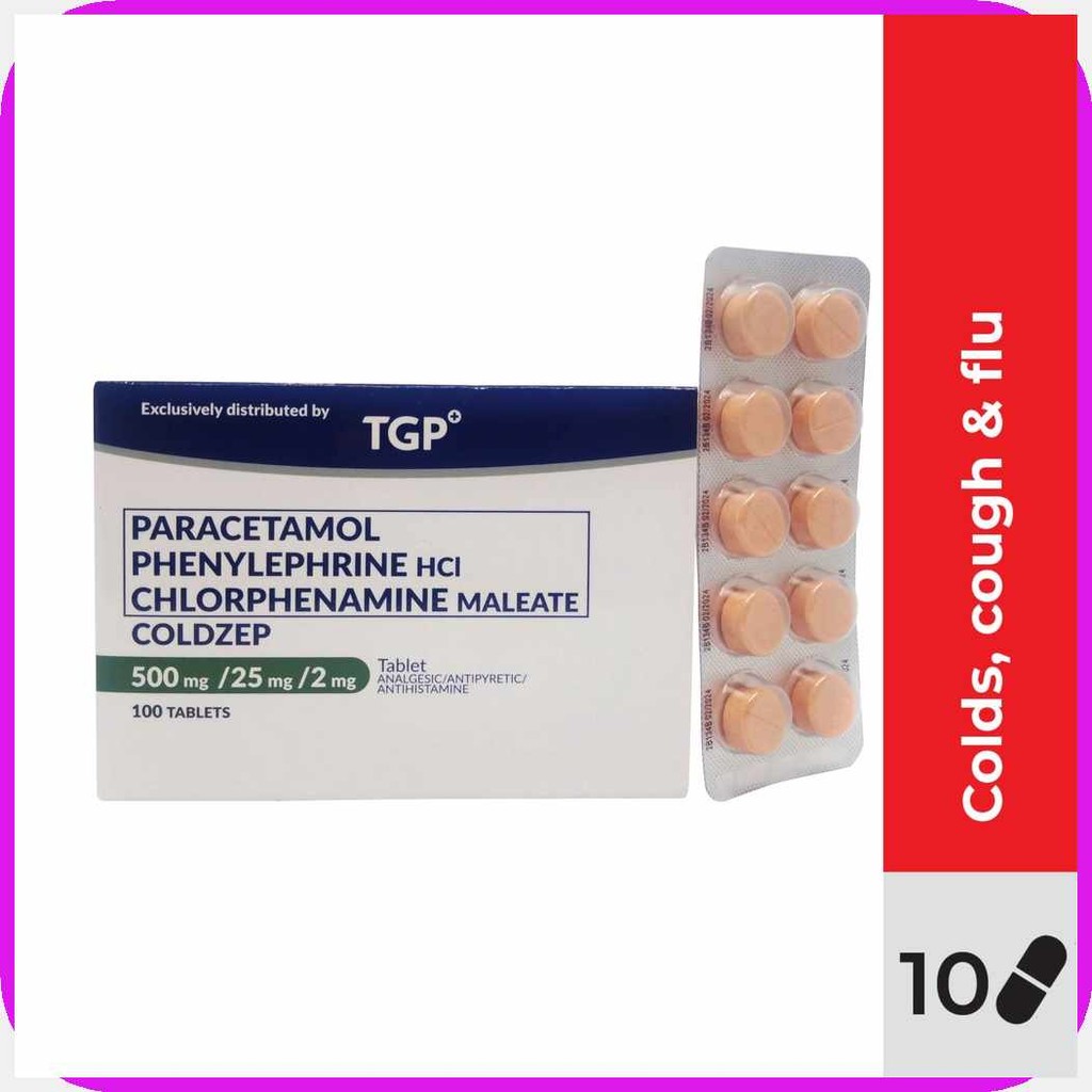 COLDZEP(SG/TGPBParacetamolA+EPPAO+vChlorphenaminePK500/25/2[py!10 ...
