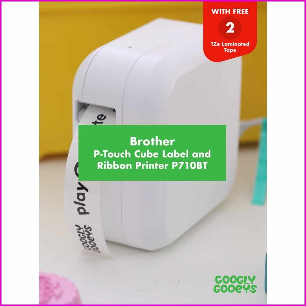 Brother!Ly[P-Touch.w`Cube@ps+Label!kq,and!wA,Ribbon!TL,Printer!nl ...