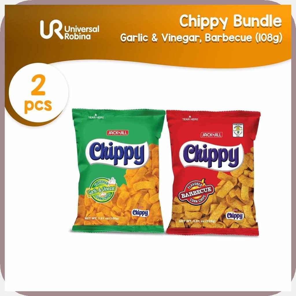 Chippy Barbecue Flavored Corn Chips 108g and Chippy Garlic & Vinegar ...