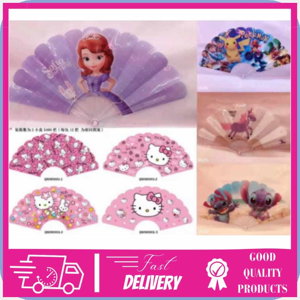 Character Design Plastic Folding Fan for Kids Handheld Abanico ...
