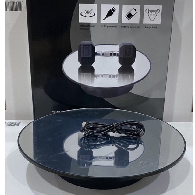 360 Degree Electric and battery Turntable 25cm | Shopee Philippines