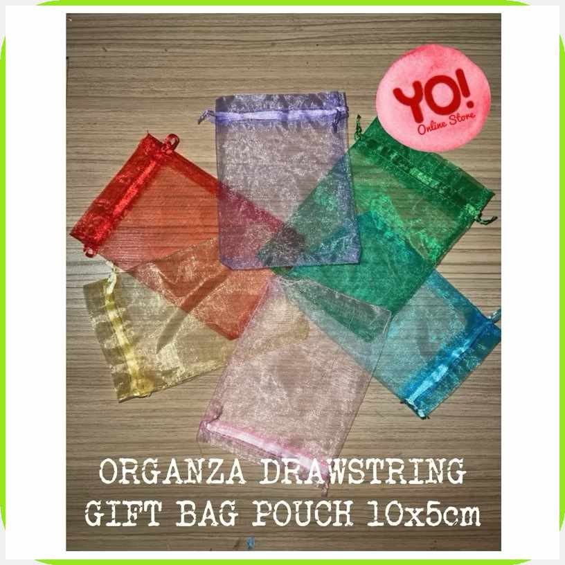 Organza)H]Drawstring'Ou~Gift%tP_Bag:BR_Pouch:GN_10x15cm | Shopee ...