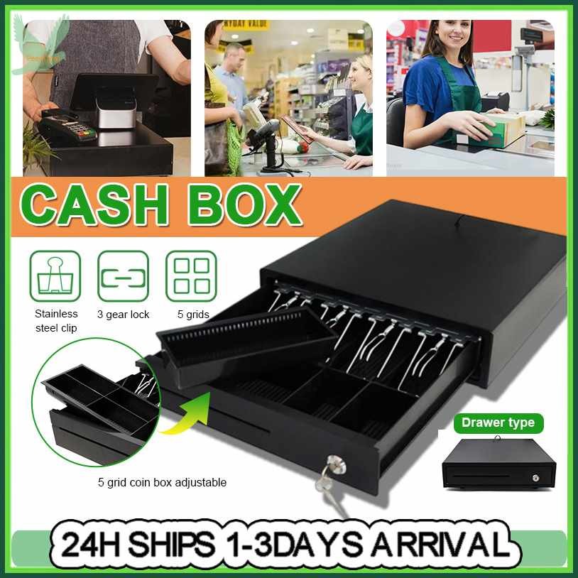 Cash Box Cashier Box Money Secret Security Safe 5 Grids 4 Gears Money ...