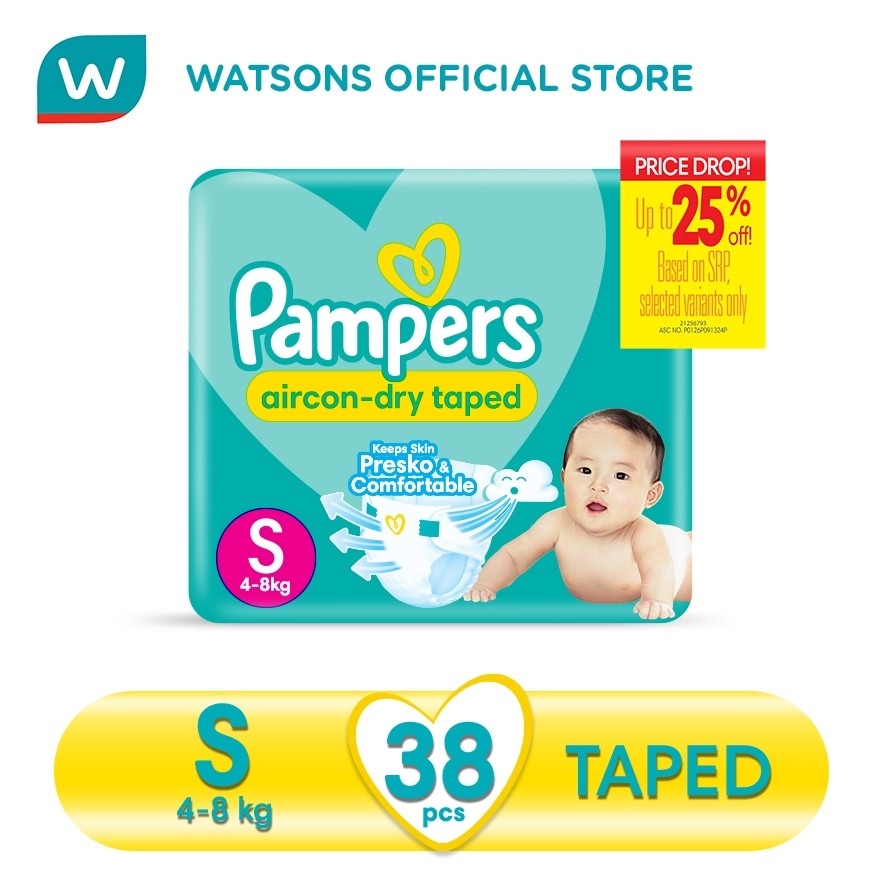 PAMPERS Baby Dry Taped Value Diaper Small 38s | Shopee Philippines