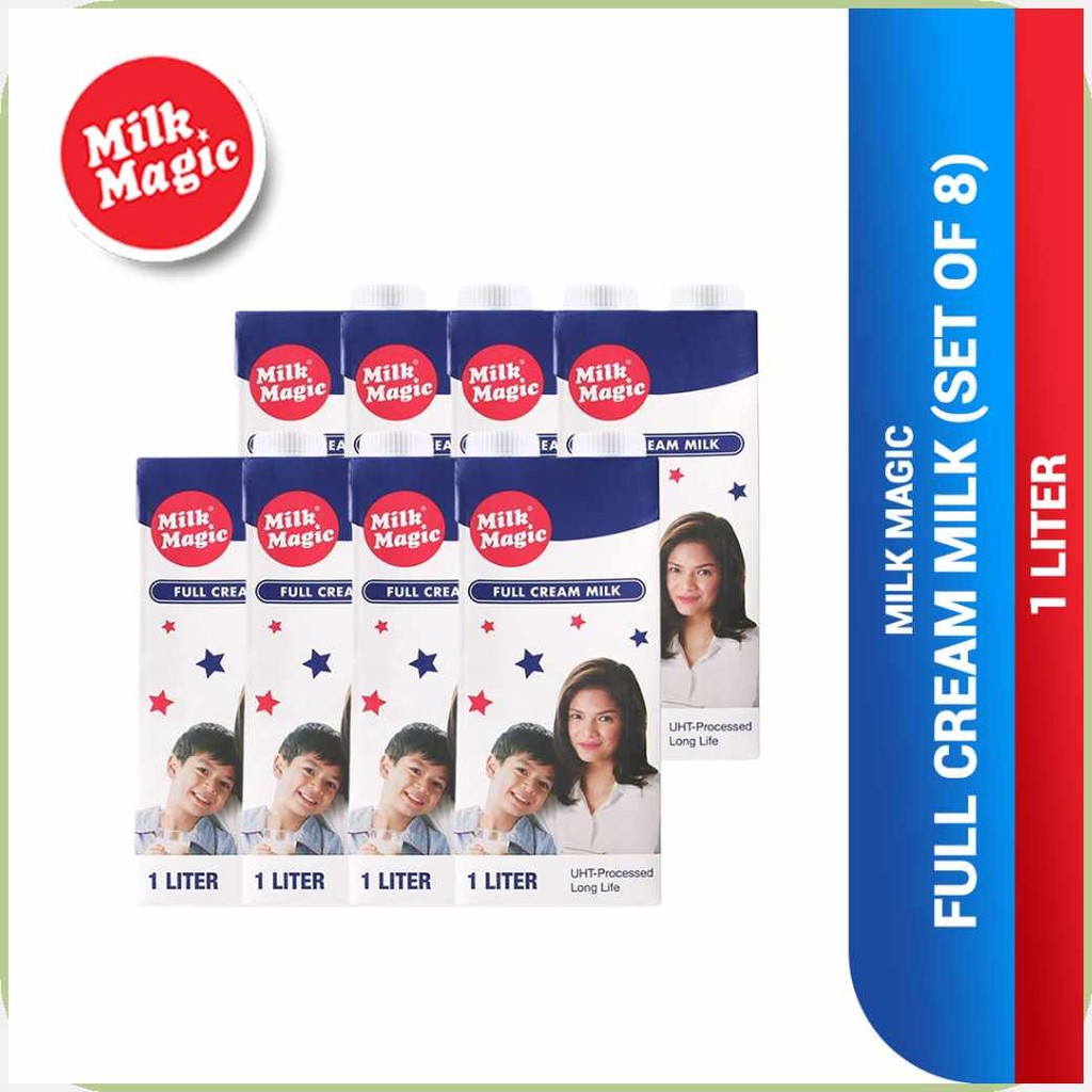 Milk Magic - Full Cream Milk 1 Liter (Set of 8) - Expiry Date: May 2 ...