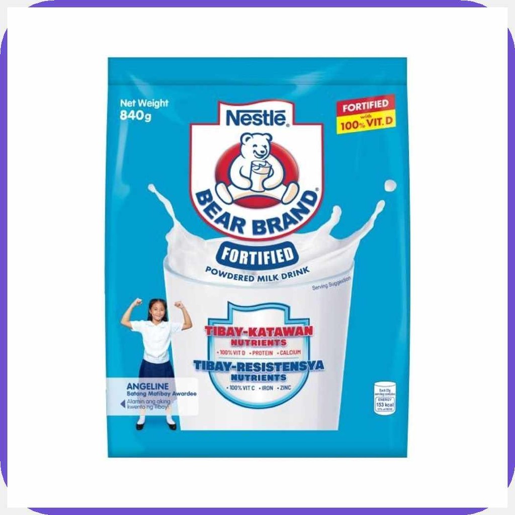 Bear Brand Fortified Powdered Milk Drink [840 grams] | Shopee Philippines