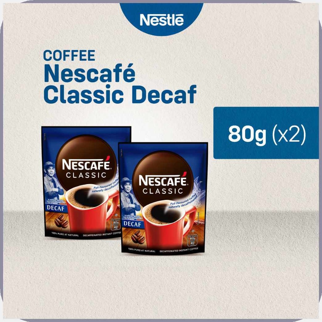Nescafe}W!Classic(l+Decaf&Le`Instant;Cw`Coffee;ig`80g;oh`-;Eg`Pack;W`of ...