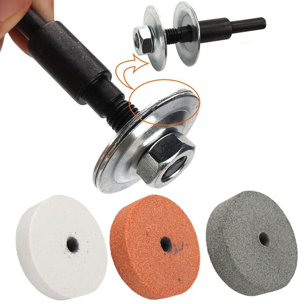 YFBG. 3\" Grinding Stone Polishing Wheel 10mm Bore Set For Bench ...