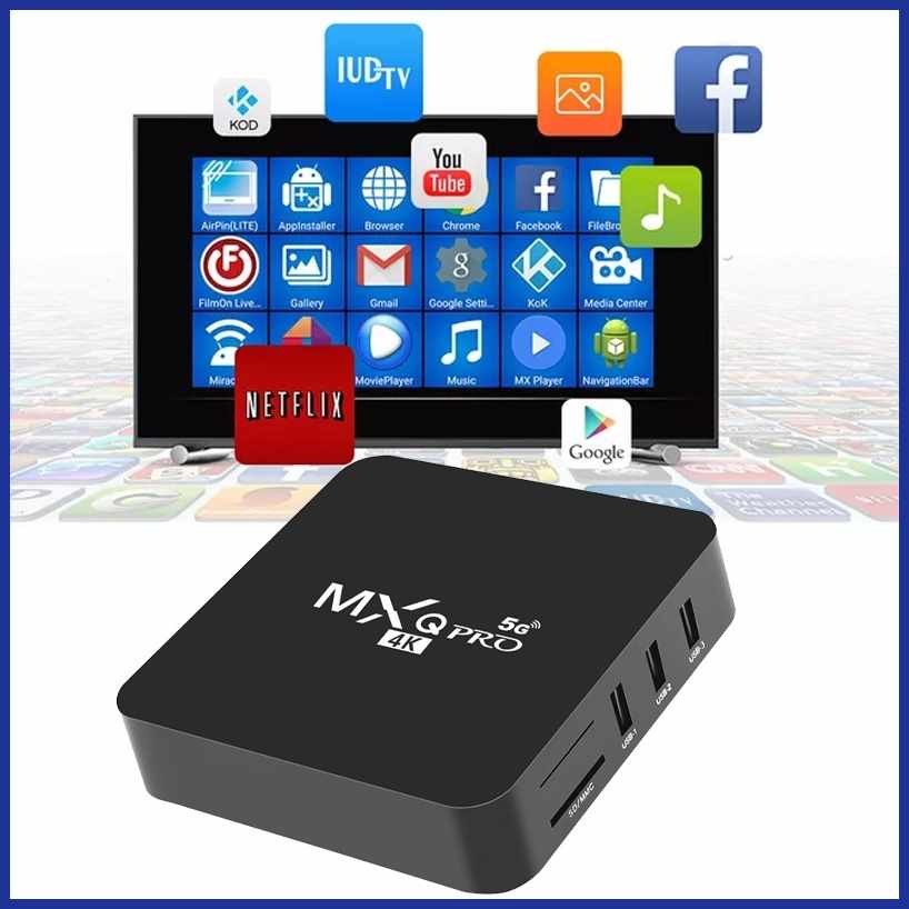 MXQ PRO 4k 5g 4gb 64gb android smart digibox tv box for tv internet ...