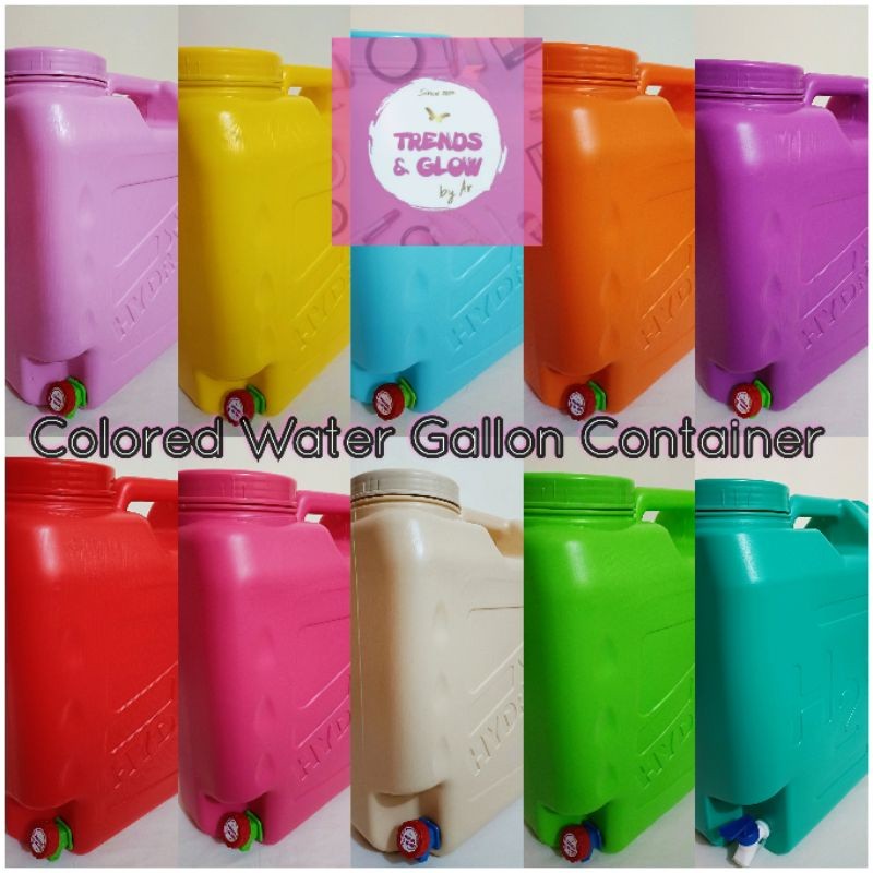 COLORED Gallon Container 20Liters/5Gallon Size /Mineral Water Container ...