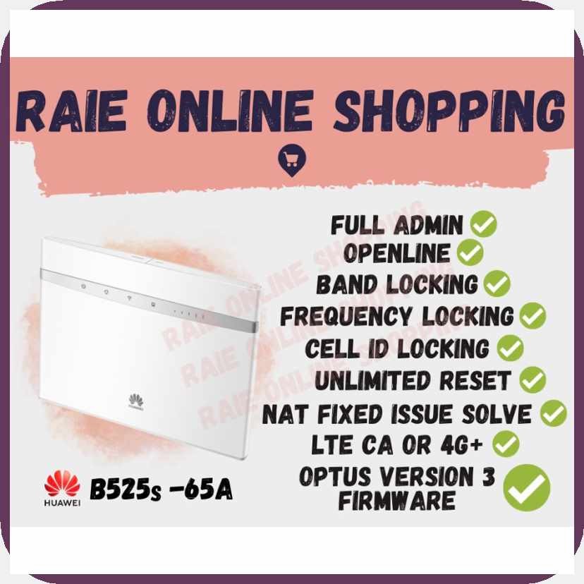 Huawei B525s - 65a (WHITE MAMBA) 4G+ LTE CAT6 BROADBAND WIFI MODEM ...