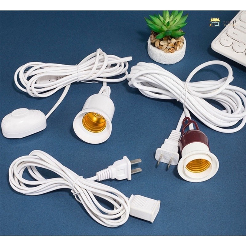 E27 bulb holder with switch LED bulb extension socket bulb hanging ...