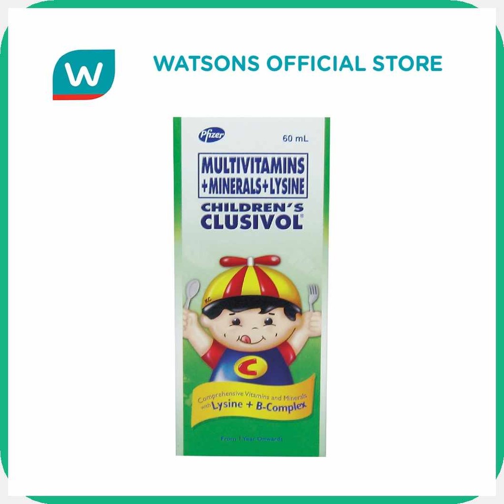 CLUSIVOL&Pm$Syrup,p/60ml)j}(Multivitamins>fb}+>Ol}Minerals>RH}+>nK ...