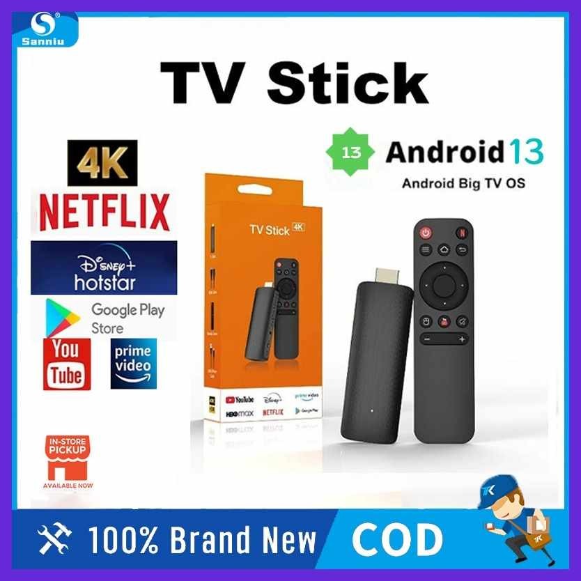 Android TV Box TV Stick 4K HD 4+64GB With Google/Netflix/Disney+ Wifi ...