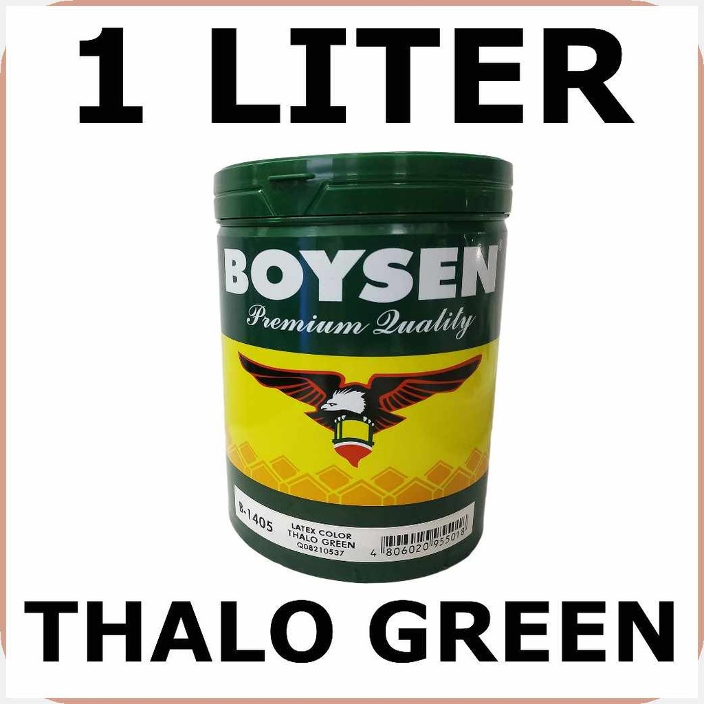 ( 1 LITER ) BOYSEN LATEX COLOR THALO GREEN B-1405 FOR WOOD AND CEMENT ...