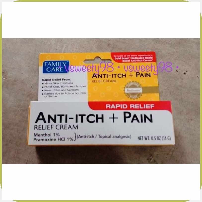 Family'A)Care/j$Anti-Itch^I$+^w$Pain^bM$Relief^fN$Cream^kd%(14g ...