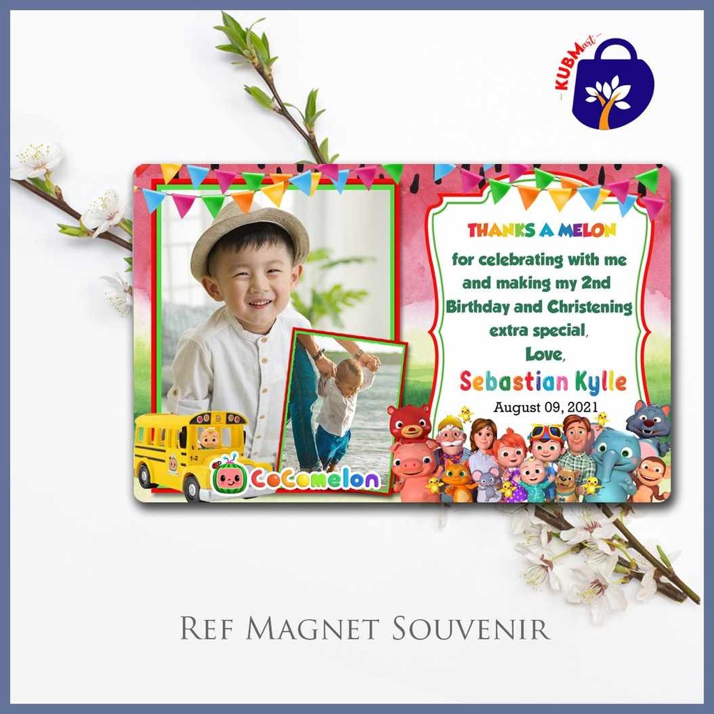 Customized Cocomelon Souvenir | Giveaway | Ref Magnet | for Birthday ...