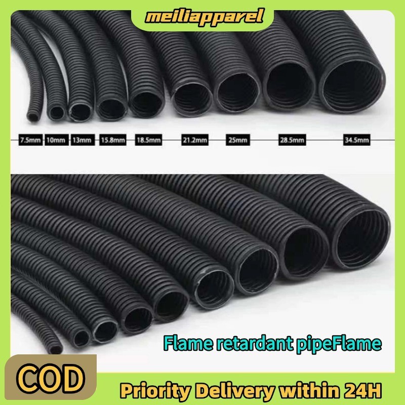 5/10M Insulation PP Corrugated Tube Pipe Nylon Wire harness Casing ...