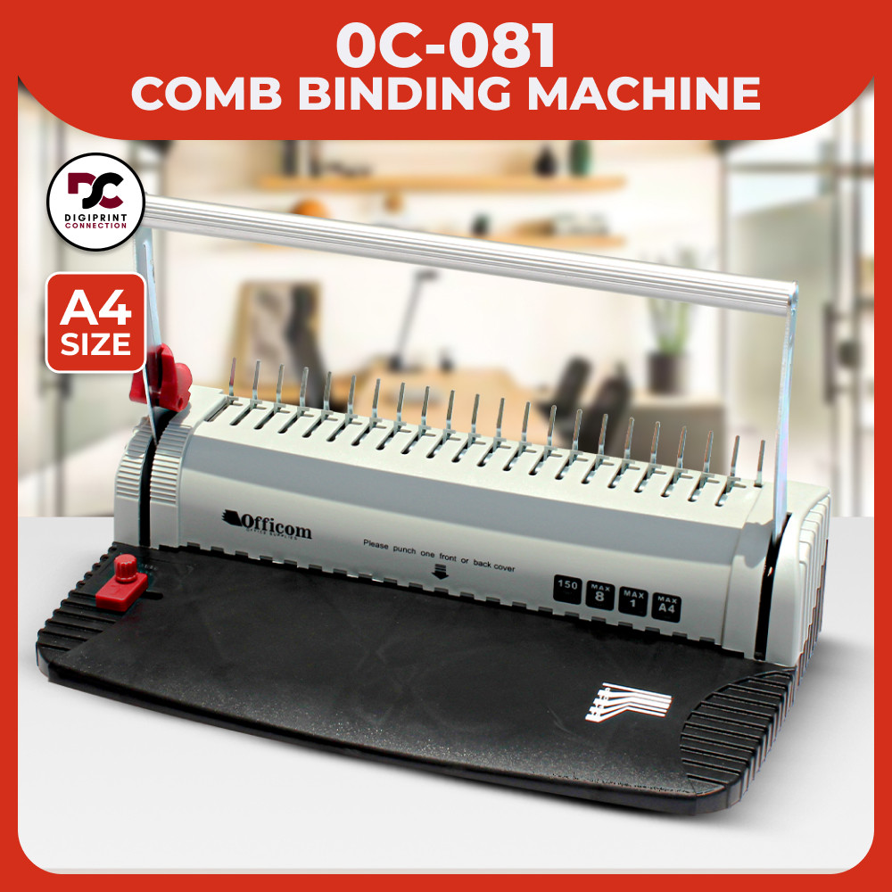 Comb Binding Machine OC-081 A4 Officom Heavy Duty Binder for Notebook ...