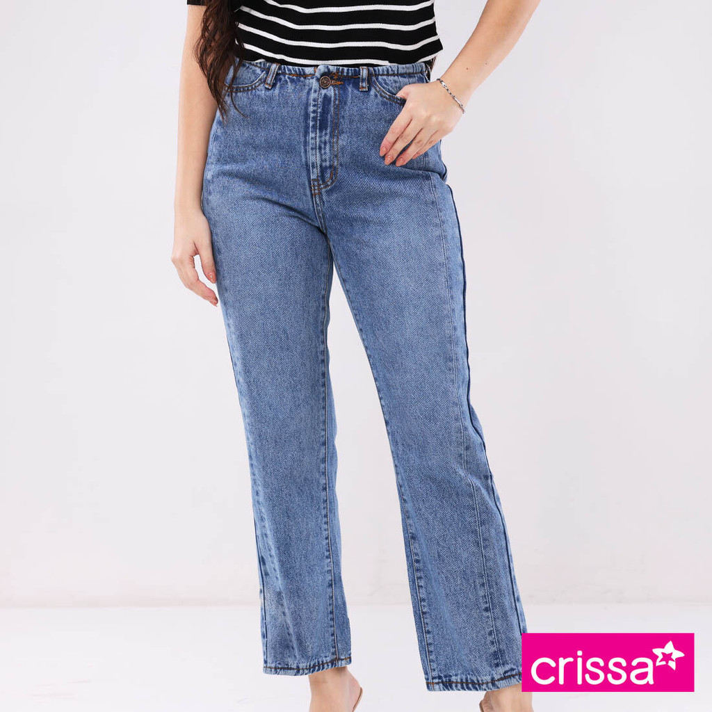 Crissa Denim Straight Cut Ladies CLB10-0133 | Shopee Philippines
