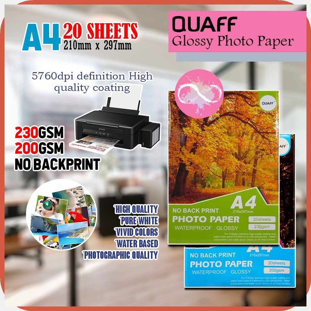 QUAFF)E-No}v^Back$zU:Print%Zg:Glossy%DZ:Inkjet%TX:Photo$C/Paper$b/A4 ...