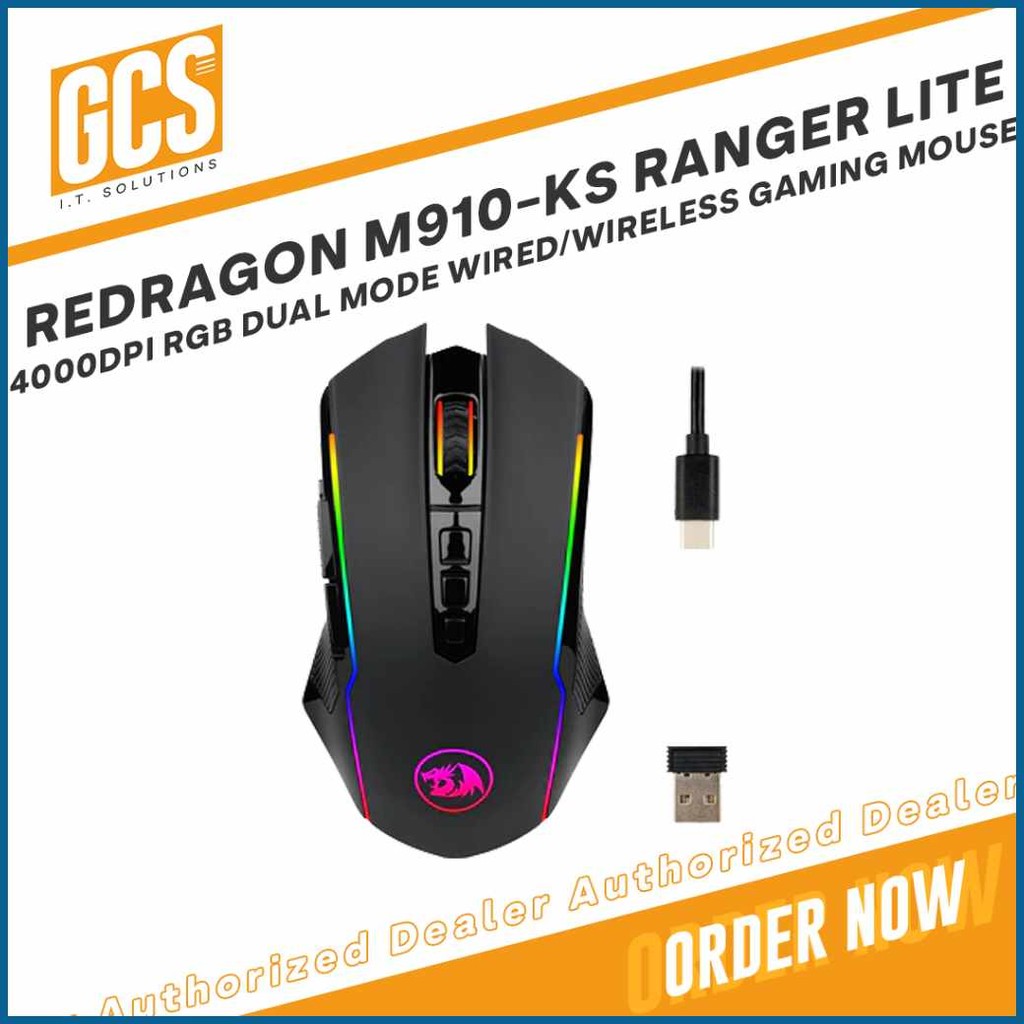 Redragon_I!Ranger)G)Lite)C>M910-KS)D>Dual)T>Mode)H>Wired)a>/)L>Wireless ...