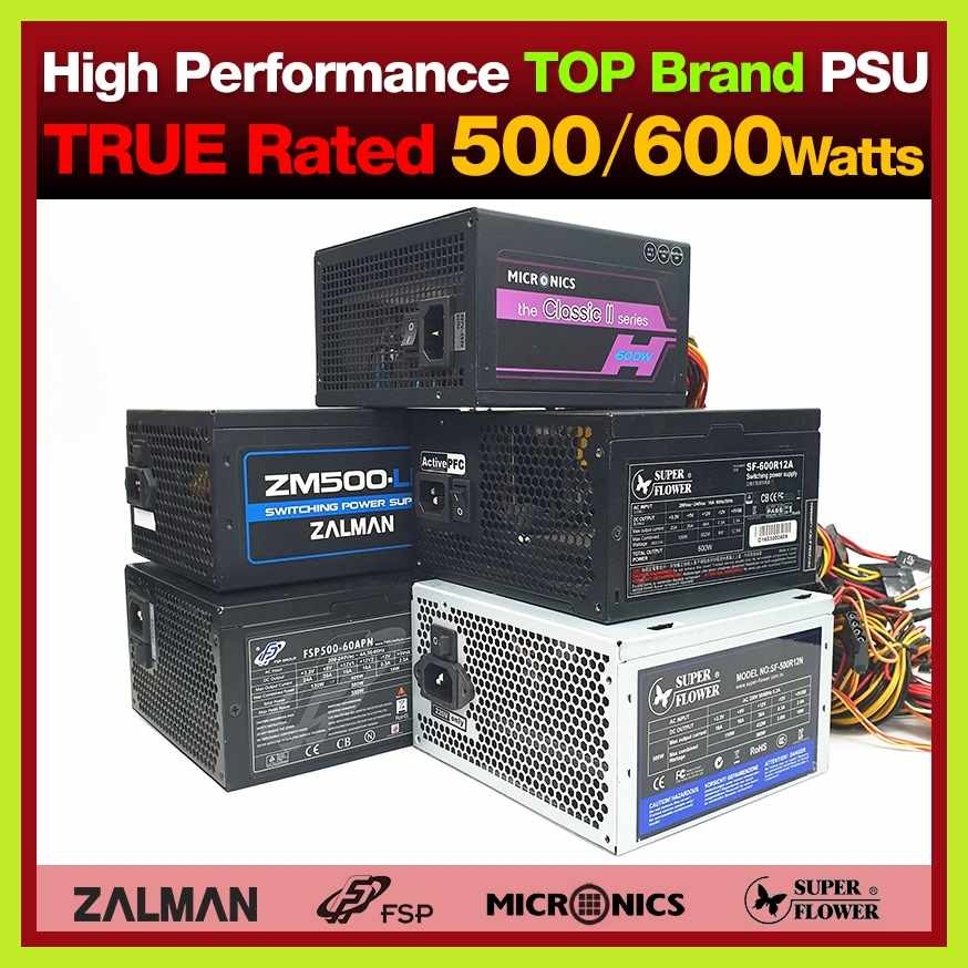 TOP BRANDED 500W 600W 700W TRUE RATED PSU POWER SUPPLY with GPU 8 PIN 6 ...