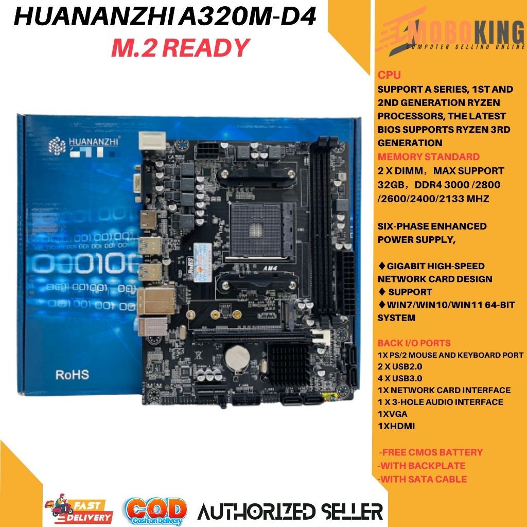 Brand New A320M / A520M AM4 Ryzen A320 A520 Nvme PCIe 3.0 x4 MATX Ddr4 ...