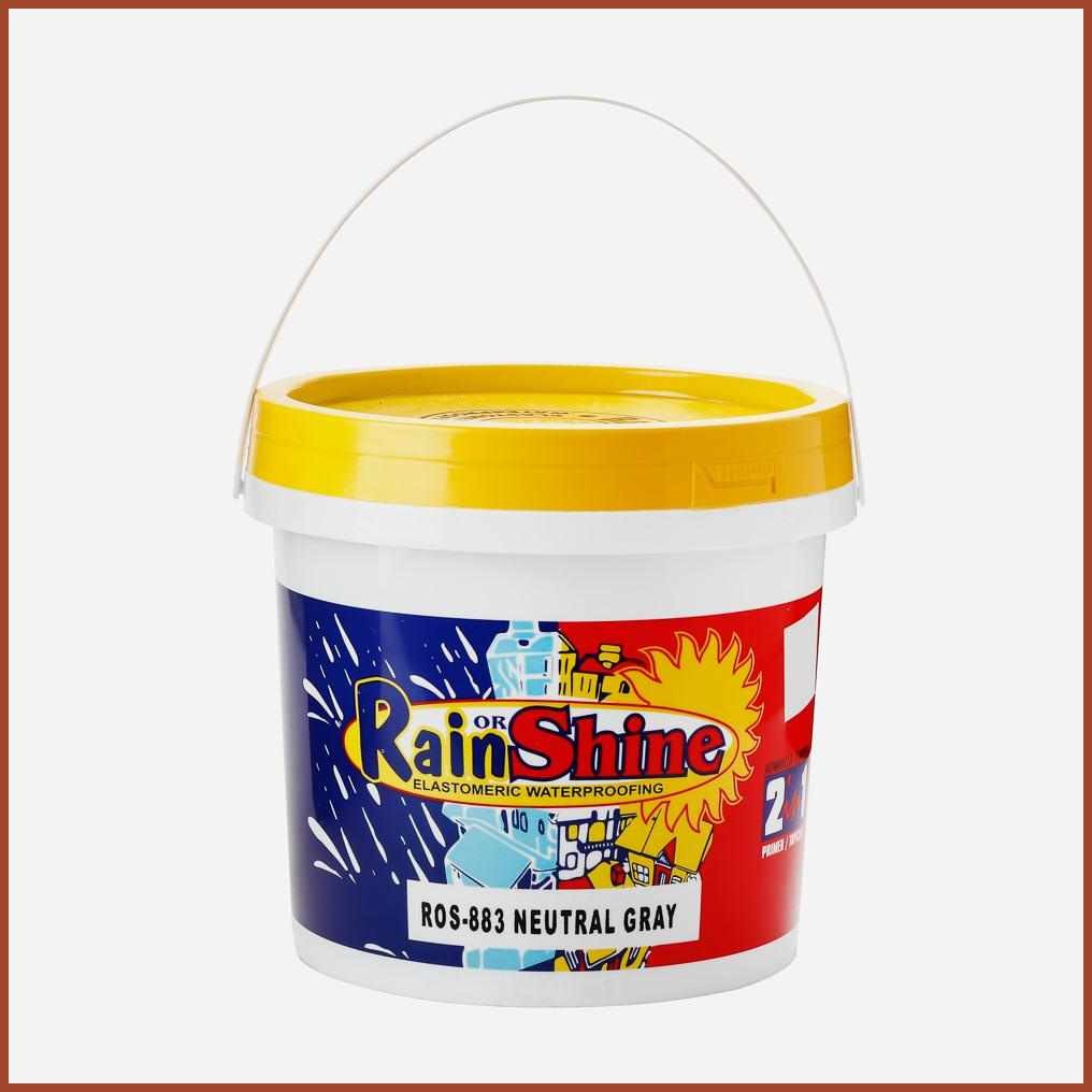 Rain or Shine Elastomeric Waterproofing Paint 4L – ROS-883 Neutral Gray ...