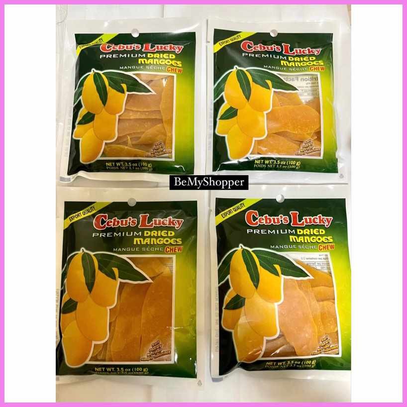4 Packs of Cebu Lucky Premium Dried Mangoes 100 grams per pack | Shopee Philippines