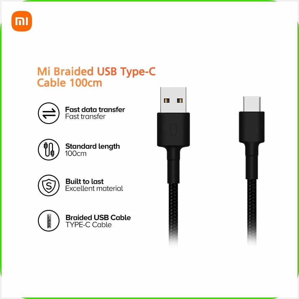 Xiaomi Mi Braided USB Type-C Cable 100cm | Shopee Philippines