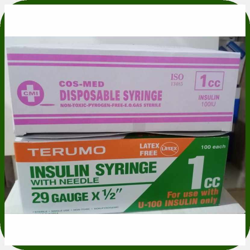 Insulin%H>Syringe#v`1cc,+Ow@kI@cc+ij@100pcs/box | Shopee Philippines