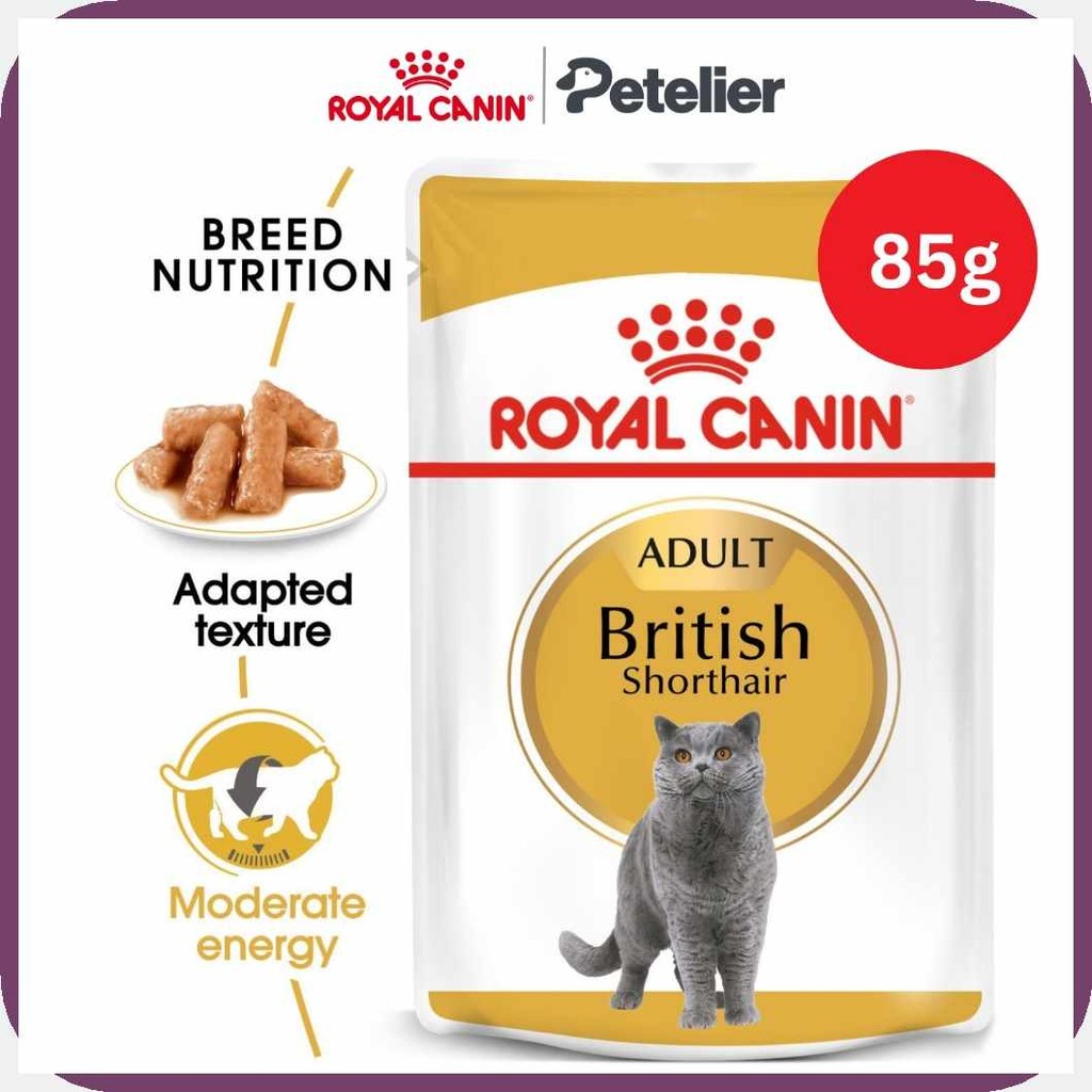 Royal`D|Canin*S^British$LL/Shorthair$TH/Adult$UB/85g$De/Pouch$Fz/Wet$Vh ...