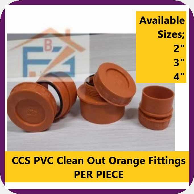 CCS PIPE PVC Sanitary Orange Fittings [2,3,4] Clean Out For PVC Pipes ...