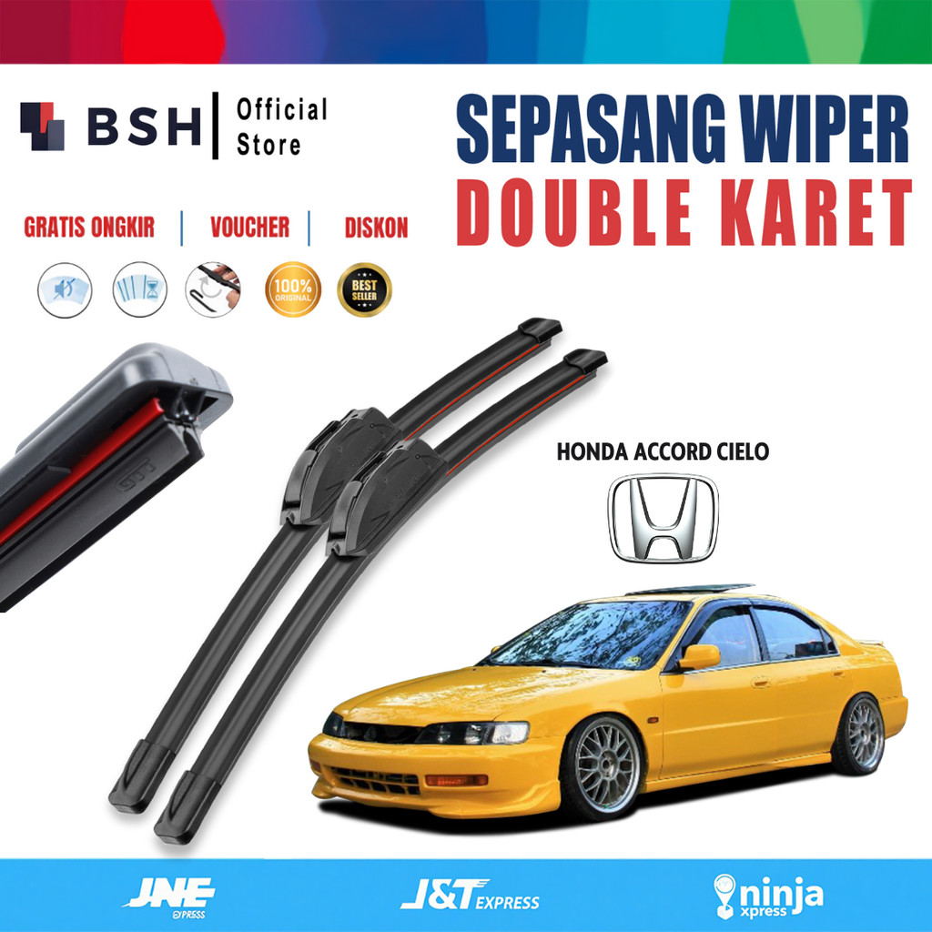 Honda Accord Cielo Double Wiper Blade Rubber Car Windshield Cleaner 1 ...