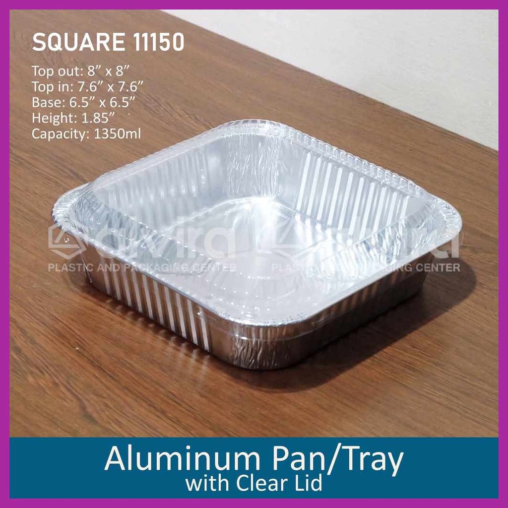 10pcs Square Aluminum Pan 8”x8”x2” inches with Lids for Brownies, Pies ...