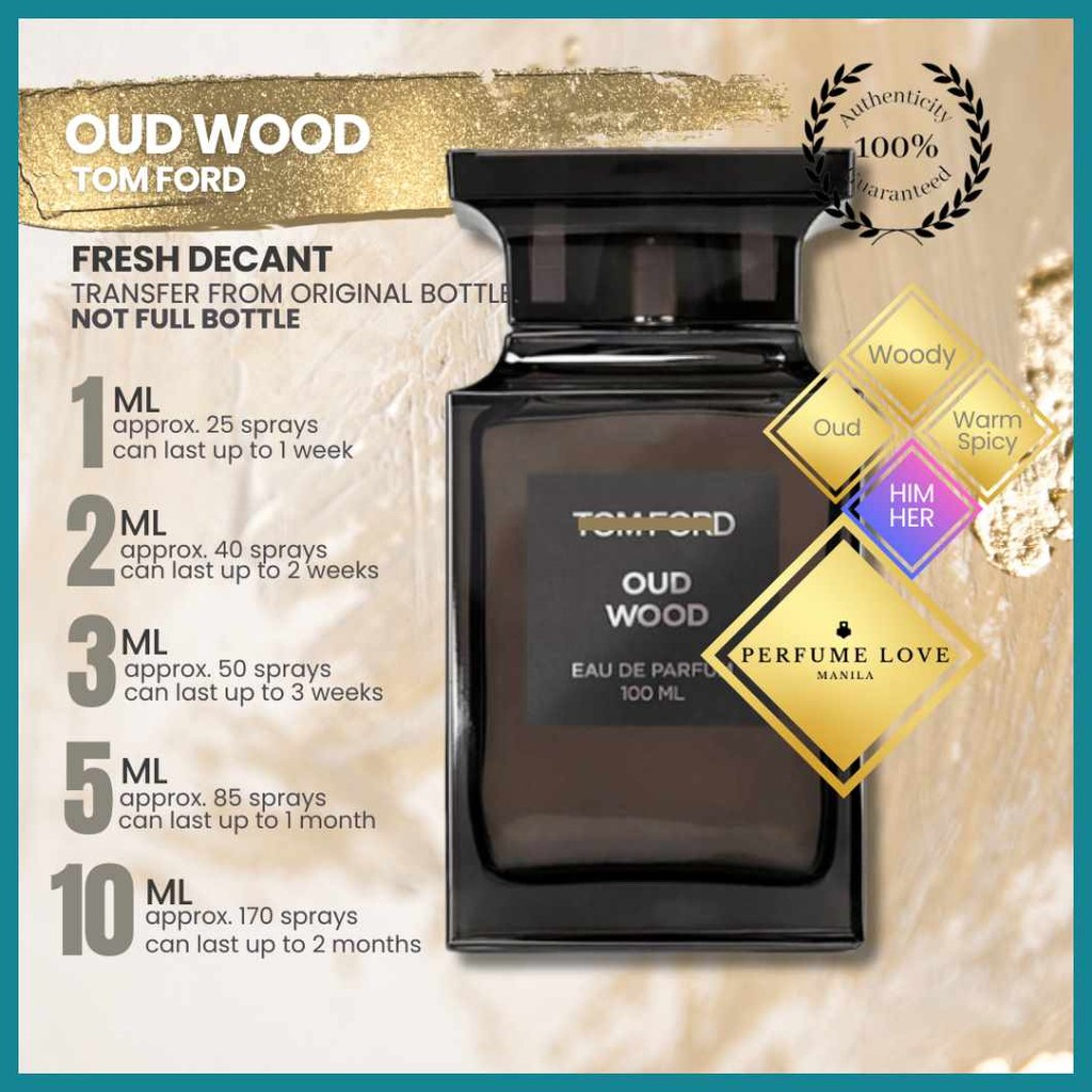 PERFUME|qX>DECANT-V'TF{Jp'Oud{g'Wood{u'Eau{l'De{o'Parfum | Shopee ...