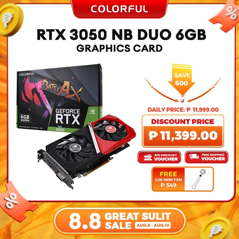 Colorful GeForce RTX 3050/3060 NB Duo 12G L-V Graphics Cards (Battle-Ax ...