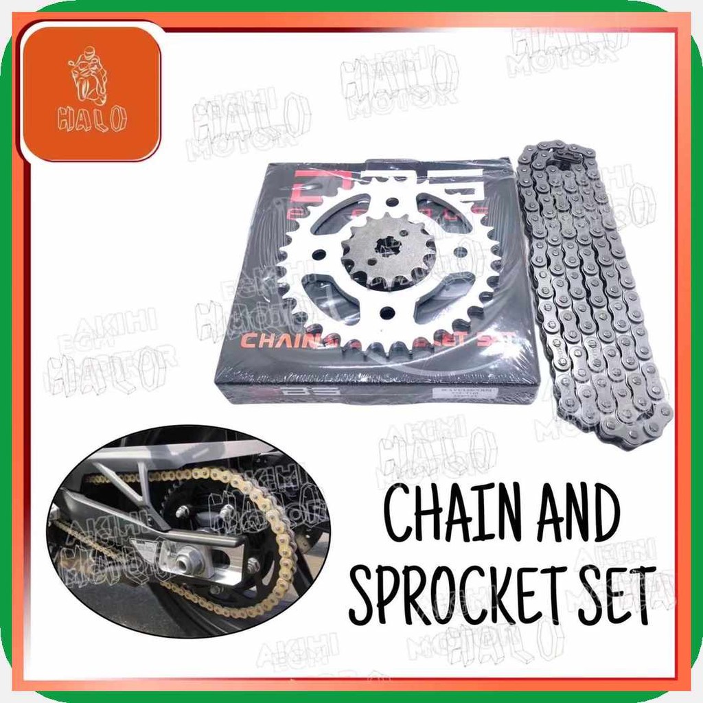 [HALO_nL^MOTO])G!MOTORCYCLE&zk`CHAIN;UR`AND;yR`SPROCKET;gj`SET | Shopee ...