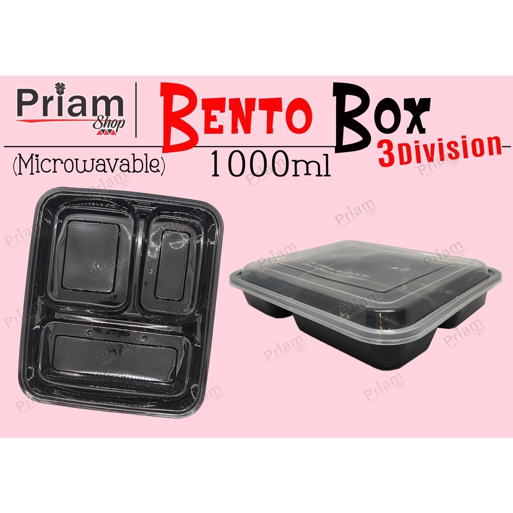 2D, 3D, 4D Bento Box (Microwavable) 10pcs/pack (Blk or Clr) | Shopee ...