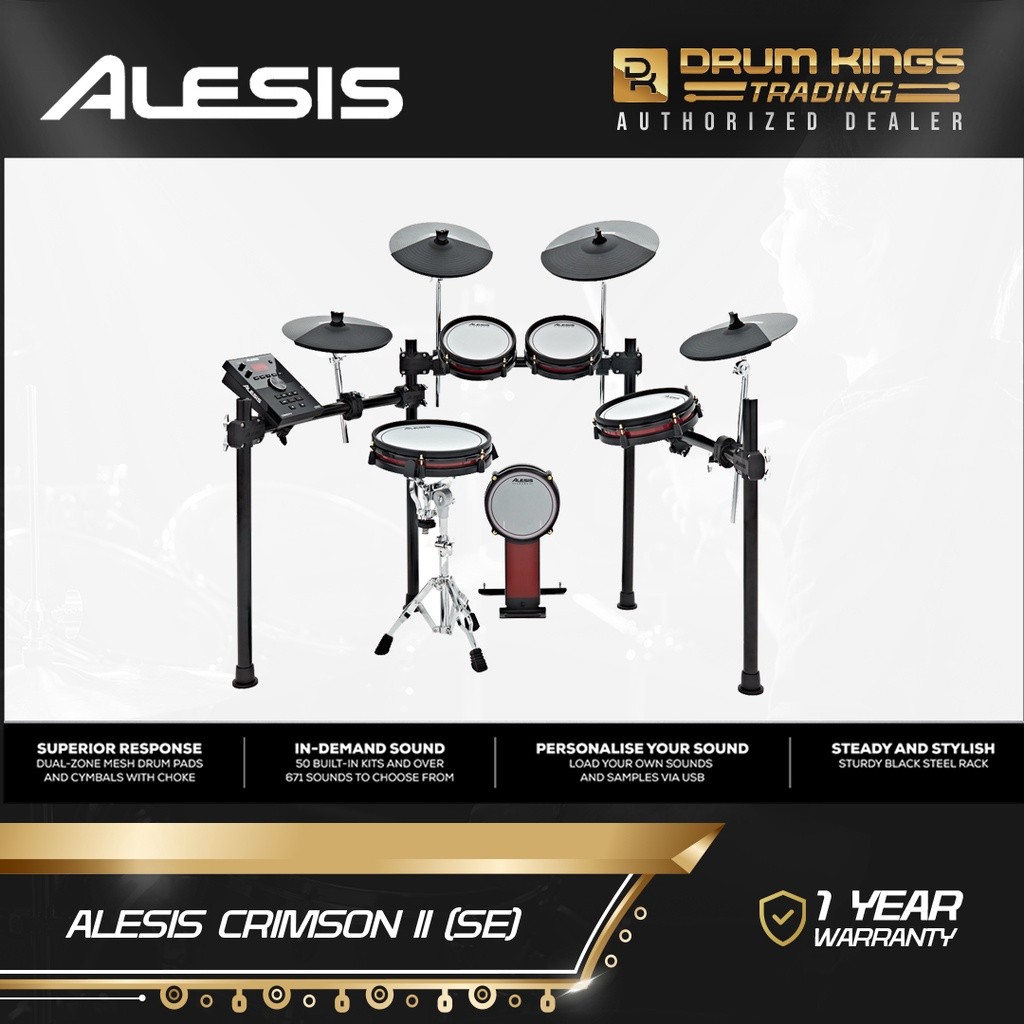 Alesis Crimson II SE 9-Piece Electronic Drum Kit With Mesh Heads ...