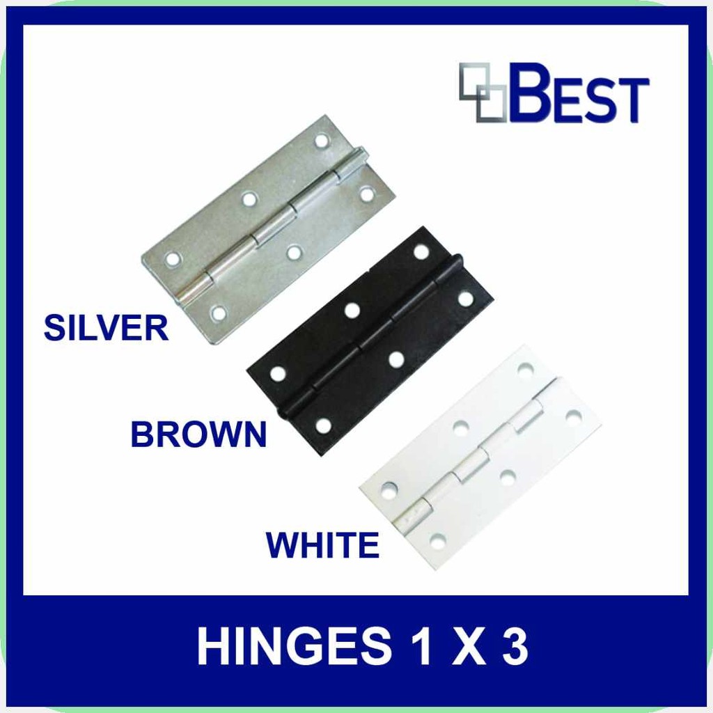 1x3 Hinges (silver, brown, white) | Shopee Philippines